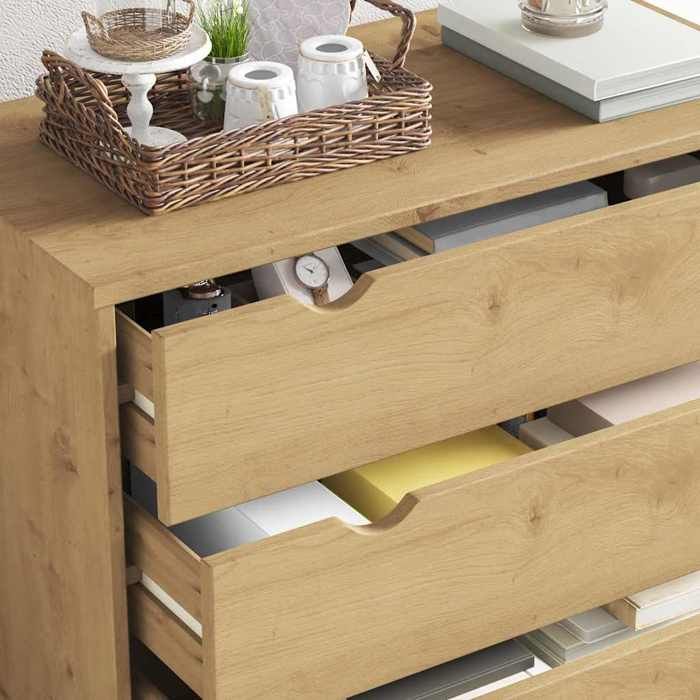 (10005)Moderne Commode OTTA 76,5x39,5x90 cm Bois de pin massif ,poid:21 ...