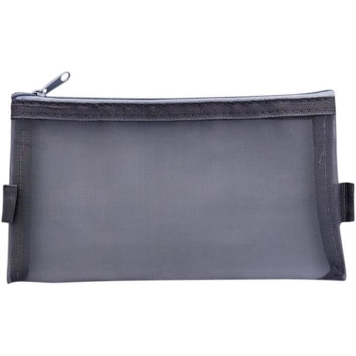 Trousse Transparente Blanche Noir Engrener Trousse College Examen Sac ...