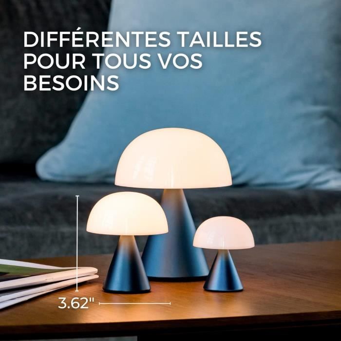 Mina M Lampe Champignon Led Sans Fil Rechargeable, Lampe À Poser Avec 9 Couleurs De Lumière Et ...