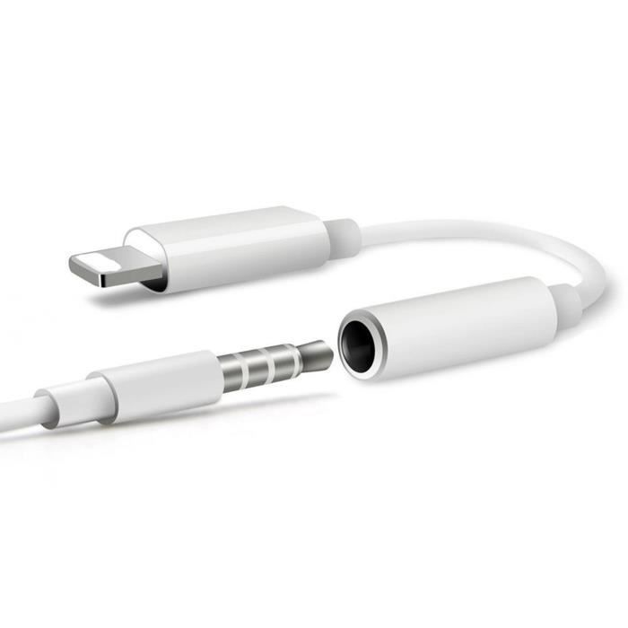 Adaptateur câble Type lightning vers prise jack 3.5mm audio écouteur ...