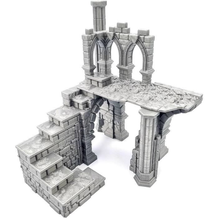 Mur de Construction ruiné,Paysage de Terrain pour Table et RPG 28-32 mm ...