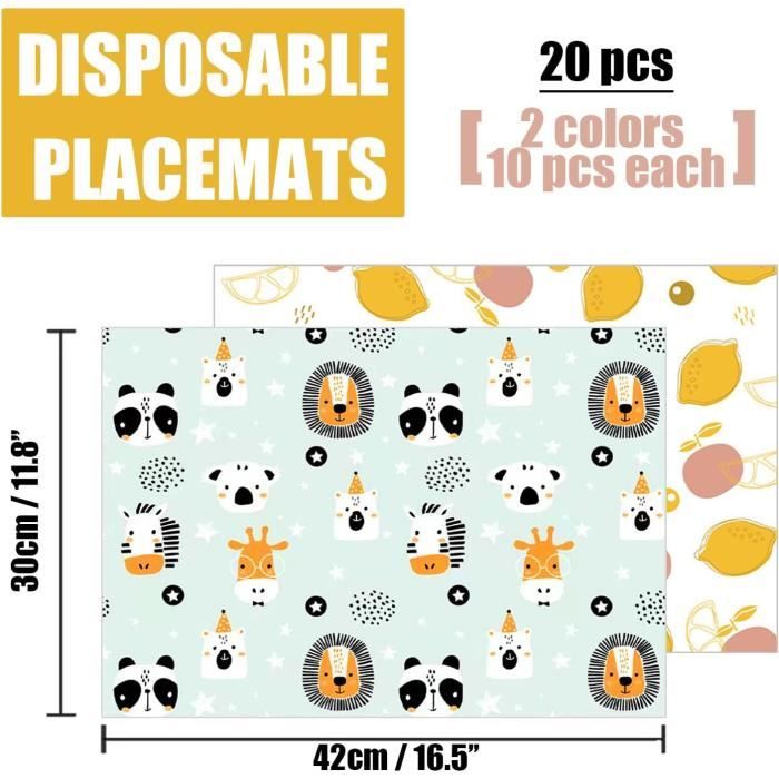 40 Pièces Jetable Bavoirs Et Sets De Table Pour Bébé, Anti-Fuite ...