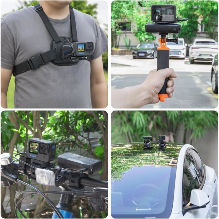 Chargeur Portable 9000 Mah Compatible Avec Gopro, Canon, Nikon, Dji ...