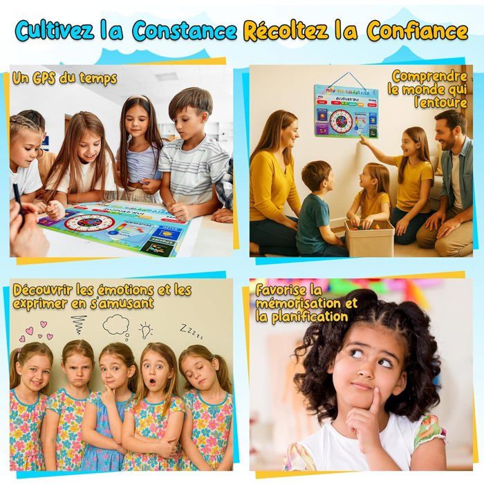 Tableau de Récompense Enfant MEIGAH + Calendrier Éducatif 160 Magnets ...