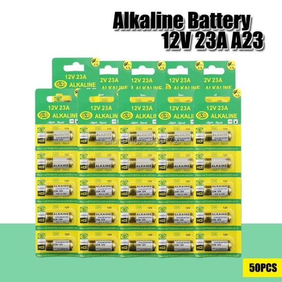 12v-Pile alcaline pour sonnette à distance, 12V, 23A, 23GA, 21-23, A23 ...