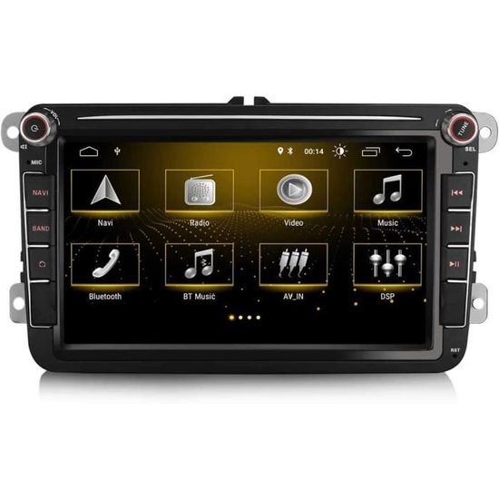 8 Pouces 2GB+32GB Carplay Android 11 Autoradio GPS Bluetooth pour VW Passat Golf 5 Golf 6 Polo ...