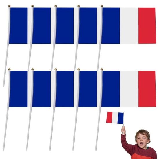 Mini Drapeau Français - Equipe de France - Bleu - Football - Multisport ...