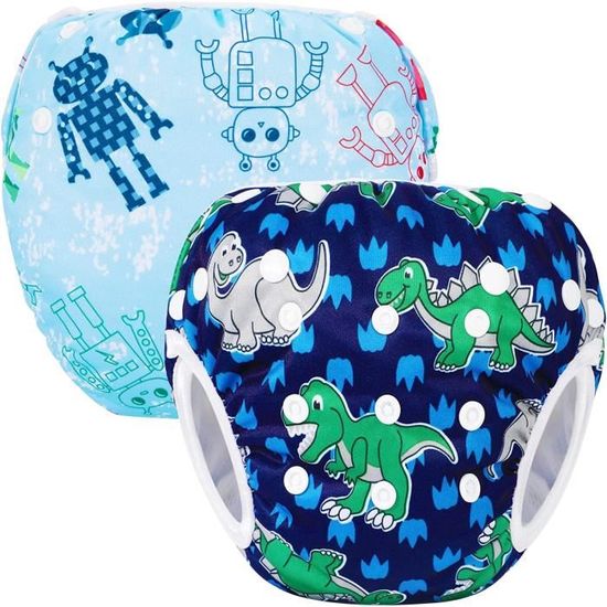 Bébé Couche de Bain (2 pièces)Bébé Réutilisable Couches ...