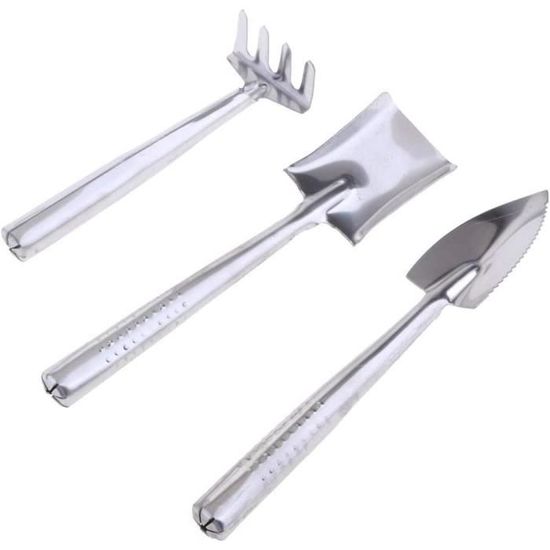 Lot de 3 Mini Pelle en Acier Inoxydable + Pelle + Pelle + Pelle + rake ...