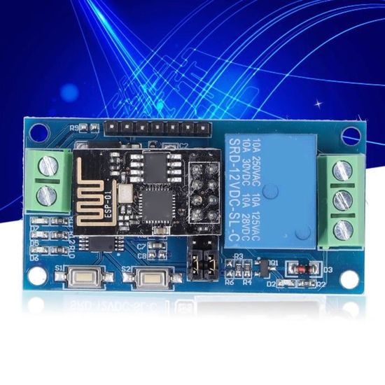 Cikonielf module de relais WiFi ESP-01 Module de relais 1 voie 2 modes ...