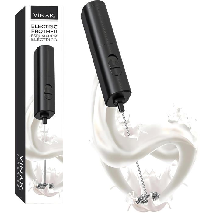 VINAK - Electric Milk Frother with Stainless Steel Mixer Coffee Mixer ...