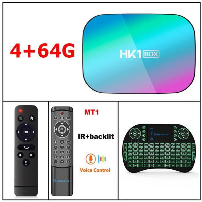 Ue Plug - 4G64G Ajouter i8 MT1 - Boîtier HK1 BOX-PK X96AIR-H96MAX-A95XF3, Amlogic S905X3, 4 go ...