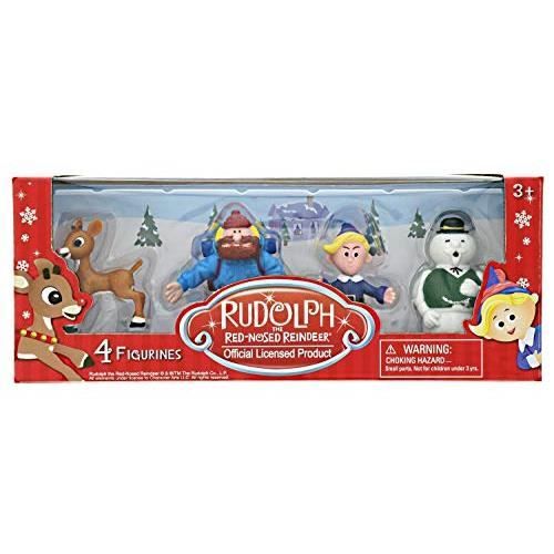 Rudolph the Red Nosed Reindeer Christmas Figurines - 4 Pieces, 2 Inch ...