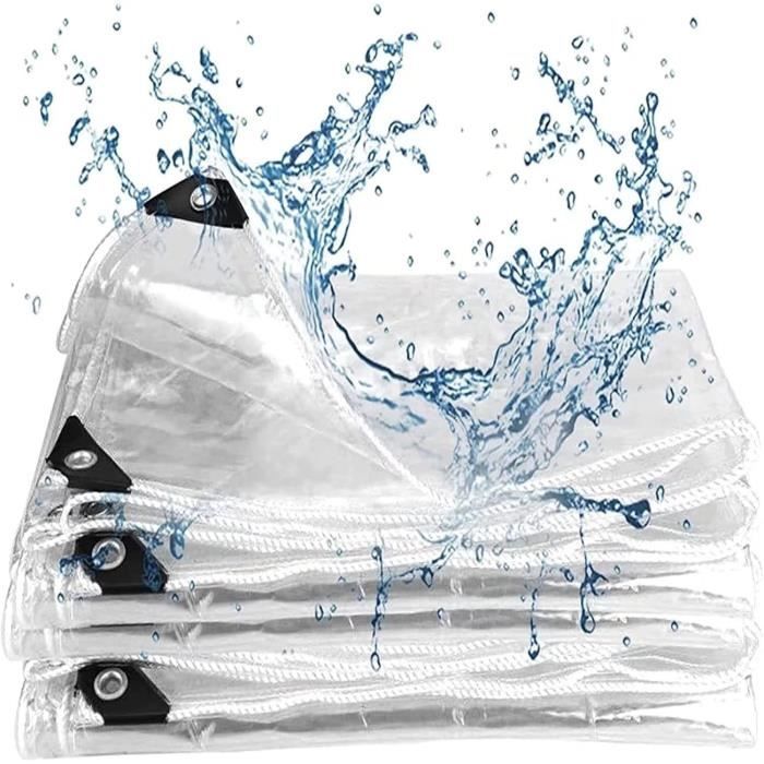 2.5M X 3.4M Bâche Industrielle Bâche Transparente Avec Œillets,Bâche ...