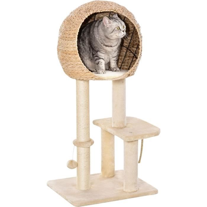 Arbre À Chats Style Cosy Chic Griffoir Sisal Naturel Grande Niche ...