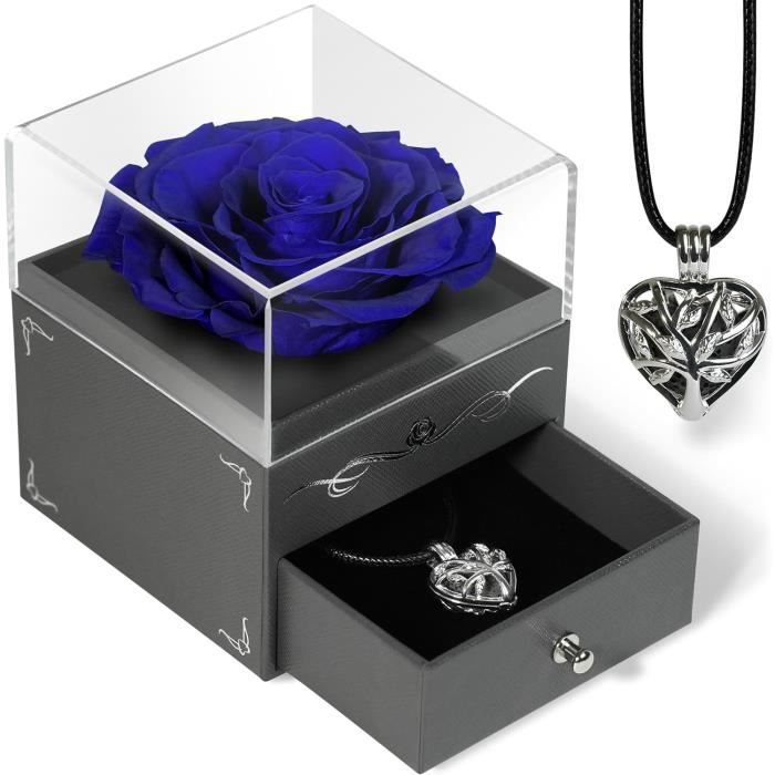 Creativity Driven Rose véritable stabilisée (bleu royal),cadeau pour ...