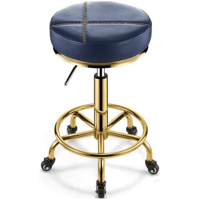 WEYE-Petits Tabourets Dorés à roulettes Antirouille Base Réglable en ...