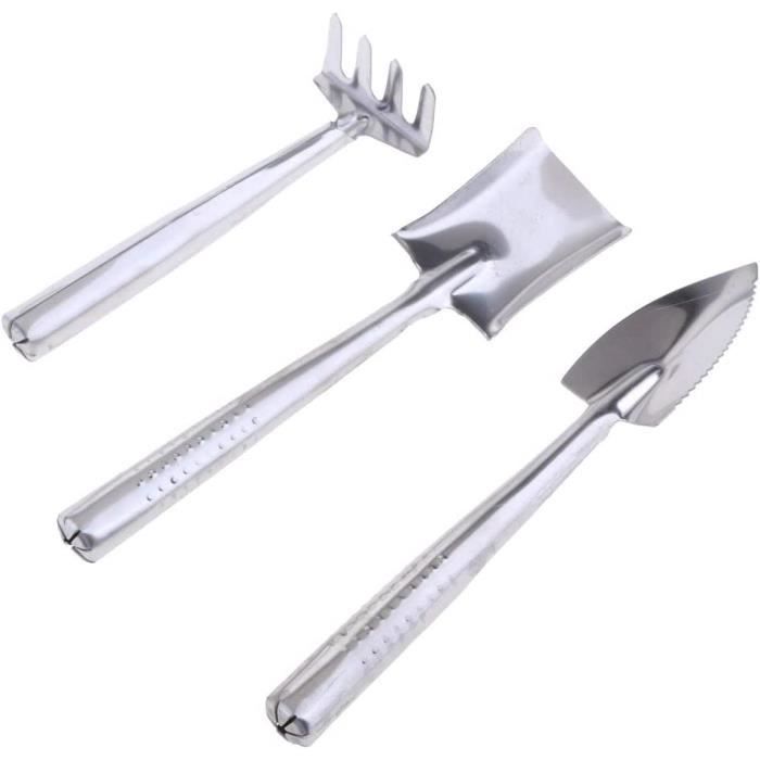 Lot de 3 Mini Pelle en Acier Inoxydable + Pelle + Pelle + Pelle + rake ...