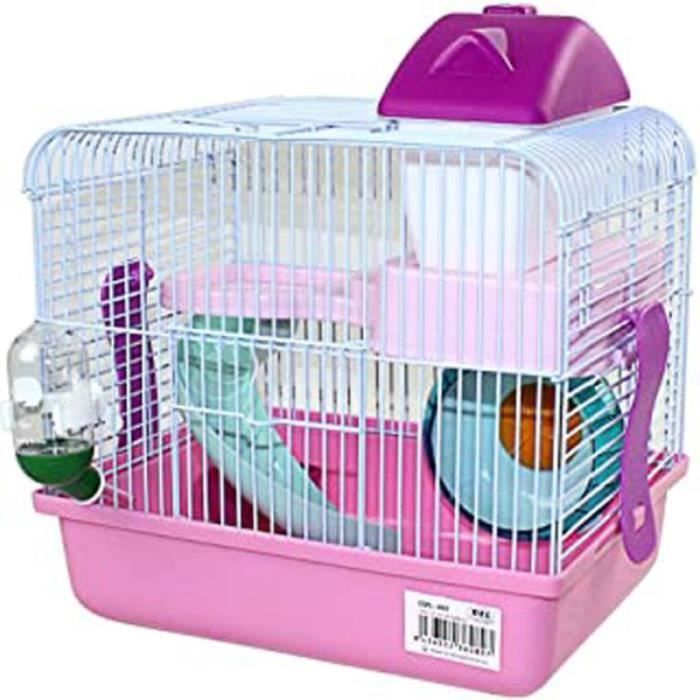 CAGE Dzl Cage Pour Hamster Avec Niche Roue Abreuvoir Mangeoire Et ...