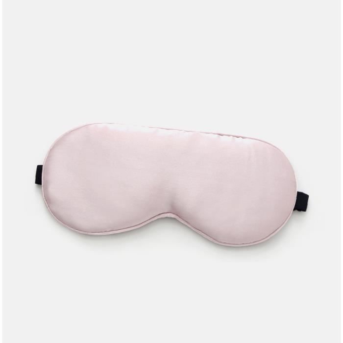 Patch pour les yeux en soie naturelle rose, masque pour les yeux lisse ...