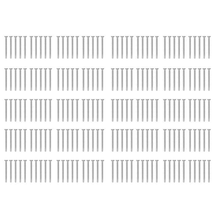 Cikonielf Kit d'assortiment de vis autoperceuses 200 pièces vis auto-perceuse tête fraisée en ...