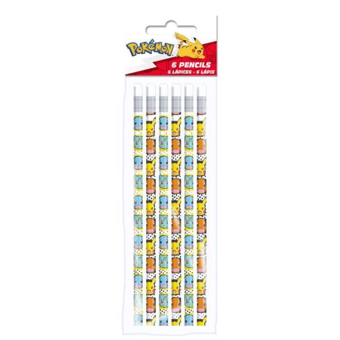 Lot 6 Crayons de Papier avec Gomme HB Pokémon Pikachu - Cdiscount Beaux ...