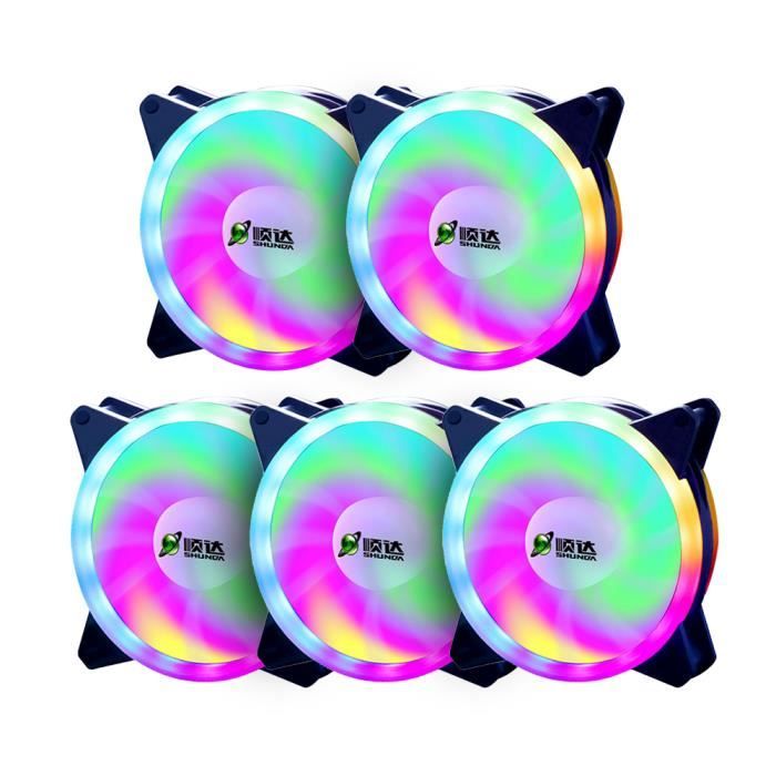 120mm RGB Case Fan Chassis Cooler Adjustable Speed- Remote Control ...