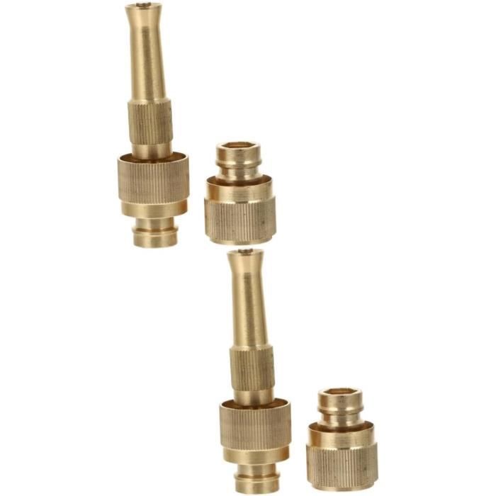 2 Ensembles Arroseur Extérieur En Laiton Pulvérisateur D'Extrémité De Tuyau Buse De ...
