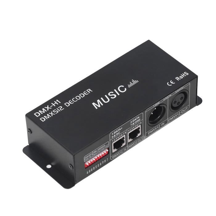 YOSOO Décodeur DMX 4 canaux (4A Par Canal) Contrôleur De Bande LED 3/4 ...