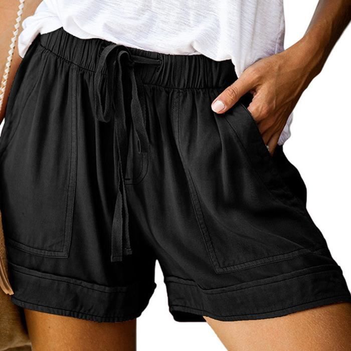 SHORT DE SUDATION Casual Dames Shorts Pockets Élastic Taret Street ...