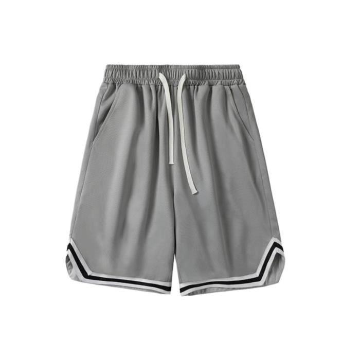 Short de basket homme été ample blanc jambe large sport casual ...