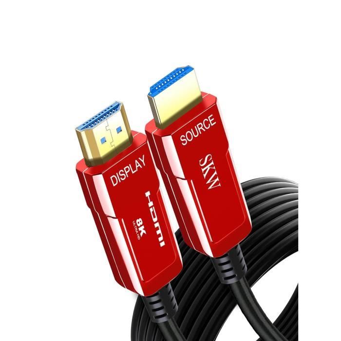 Câble À Fibre Optique Hdmi 2.1 8K 12M Haut Débit 48Gbit-S Prend En ...