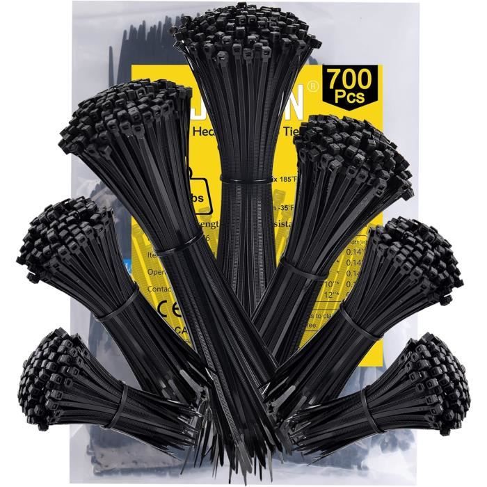 Collier de Serrage Plastique 700 Pièces, Serflex Attaches de Câble ...