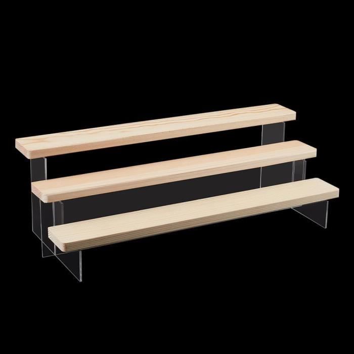 Support D'Affichage En Acrylique À 3 Niveau, Présentoirs En Bois ...