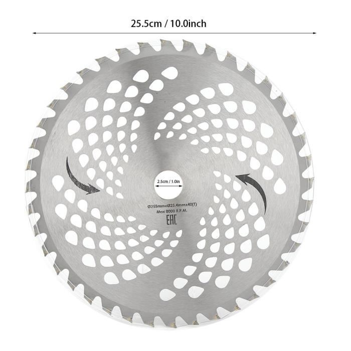 Lame de scie ronde en acier pour pelouse à 40 dents VVIKIZY - haute ...