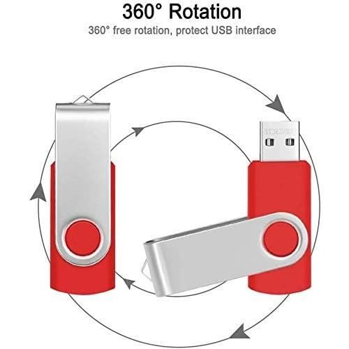 Clé USB 2.0 16 Go Lot de 10 Cles USB Disque Flash USB Pivotante Clef ...