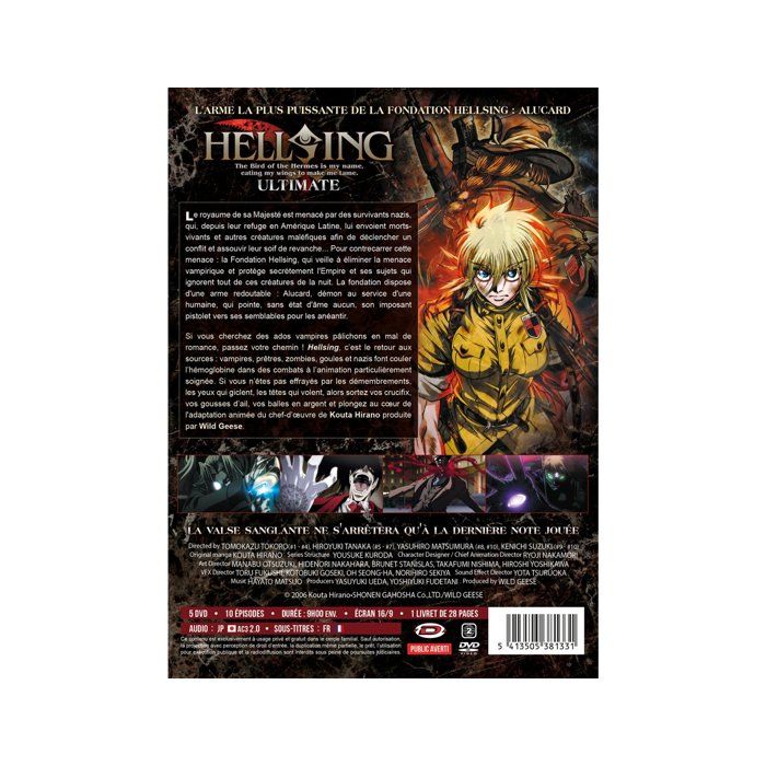 Hellsing Ultimate - Intégrale - Edition Collector - Coffret DVD ...