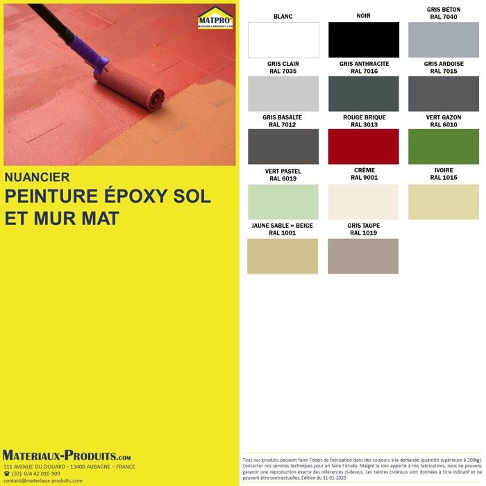 Peinture époxy Sol et Mur Mat - 10 Kg Ivoire RAL 1015 - MATPRO - Cdiscount Bricolage