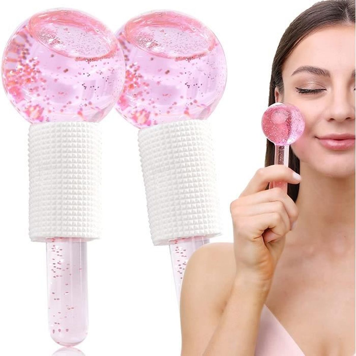 Facial Ice Globes Globes De Glace Massage Visage Rouleau De Massage