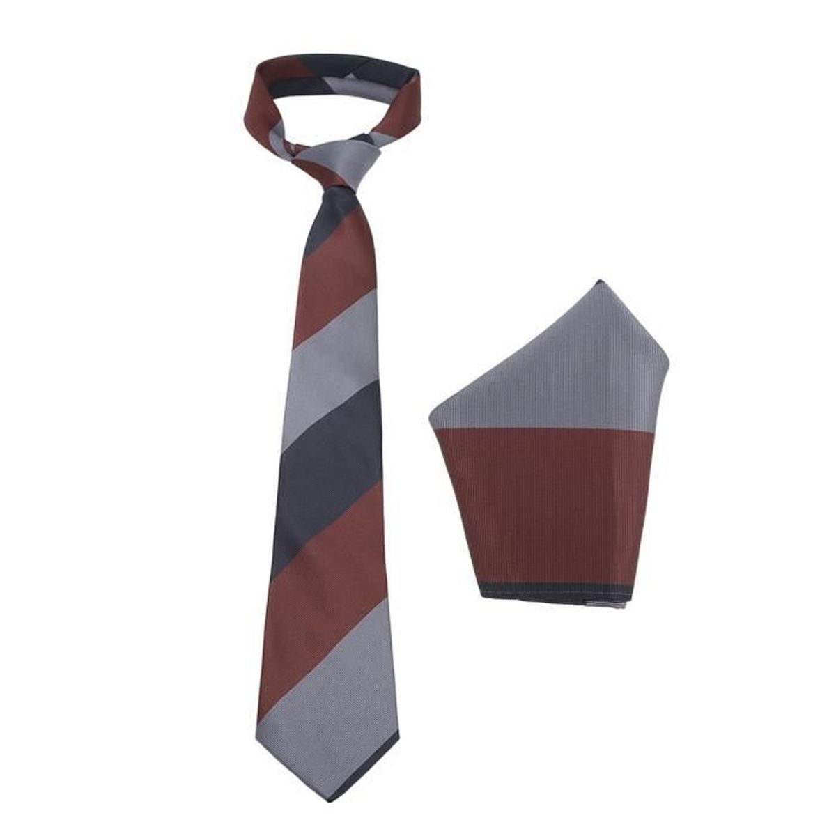 Duokon cravates Ensemble de cravate pour hommes à larges rayures Design ...