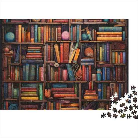 Bookshelf Puzzle De 1000 Pièces Immersive Puzzle Impossible Puzzles ...