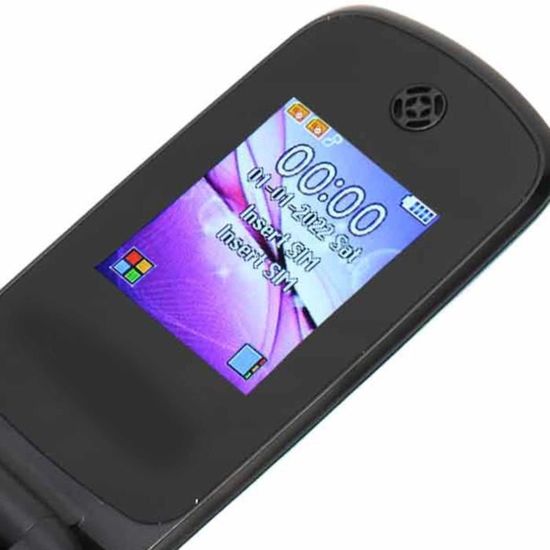 Téléphone À Clapet Téléphone Portable À Clapet 2G, Double Sim, 1200 Mah ...
