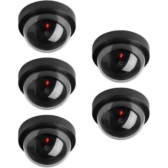 5 X Noir Dôme Fausse Sécurité Fictive Caméra Cctv Imperméable À L'Eau ...