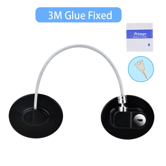 Serrure de sécurité pour enfants,serrure de porte de réfrigérateur,Protection de câble en acier ...