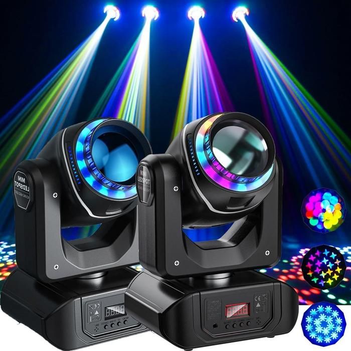 UKing 200W DJ Lyre LED RGBW DMX Beam 10 GOBO 18 Prismes Avec Bande ...