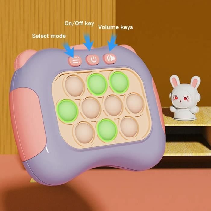 Violet - Console de jeu électronique rapide pour enfants, jouets Fidget, presse, 4 modes de jeu ...