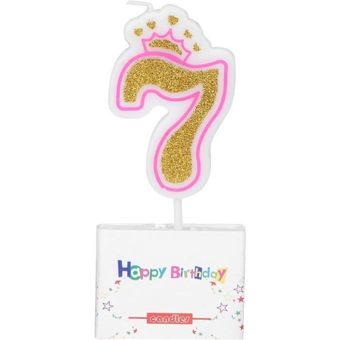 Bougie En Forme De Couronne Pour Gâteau - Chiffres 08 À Paillettes ...