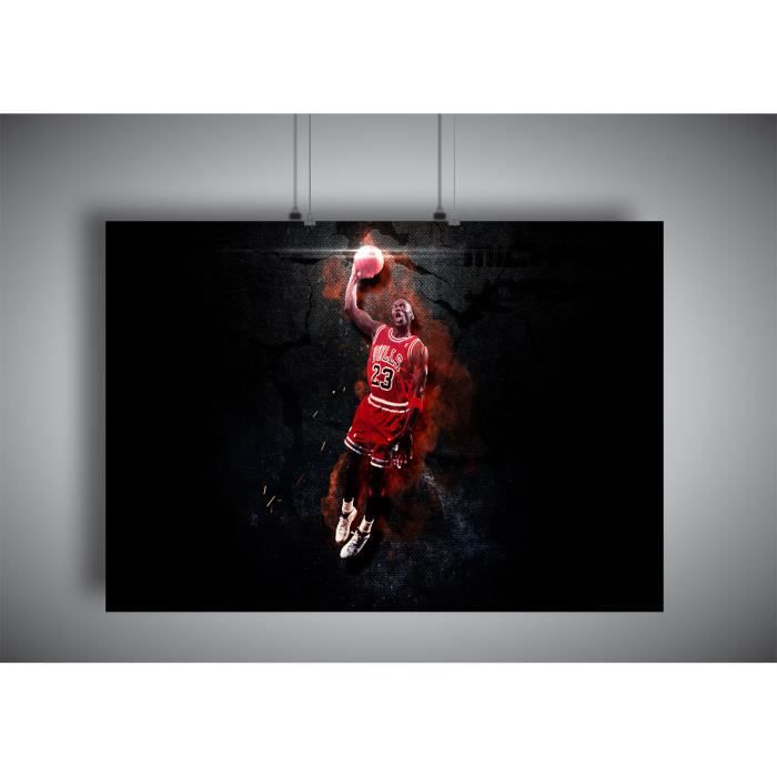 Poster Michael Jordan Dunk Mural Wall Art - A4 (21x29,7cm) - Cdiscount ...