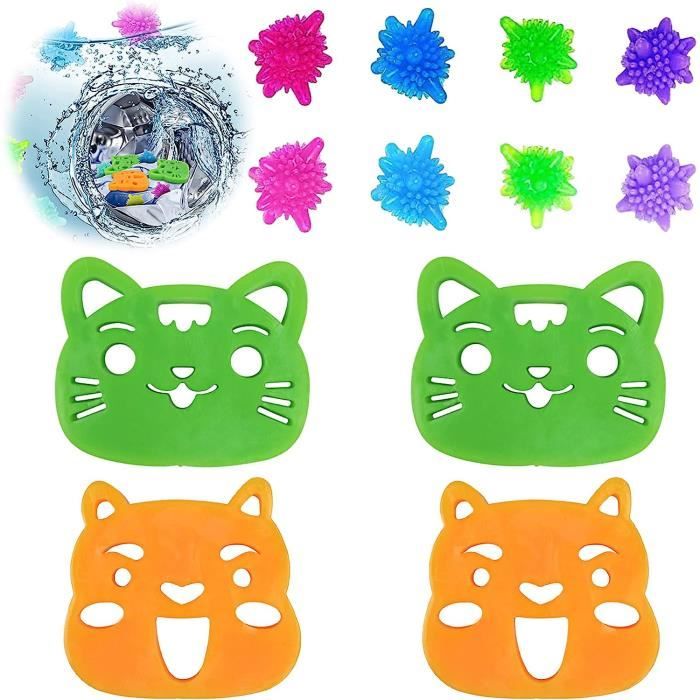Poil Machine à Laver,12 Pièces Anti Poils Animaux Machine Pet Fourrure ...