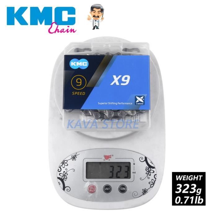 Chaîne de vélo - KMC - HV408 X8 X9 X10 X11 X12 - 116L-126L - VTT - Compatible avec plusieurs ...